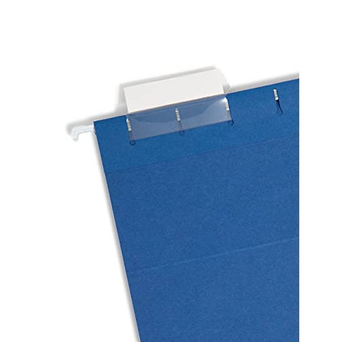 Smead Colored Hanging File Folder with Tab, 1/5-Cut Adjustable Tab, Letter Size, Navy, 25 per Box (64057)