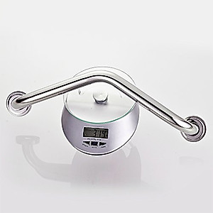 ROVATE Shower Angled Grab Bar, Bathroom Safety 17-Inch Stainless Steel Bathtub Grip, Chrome