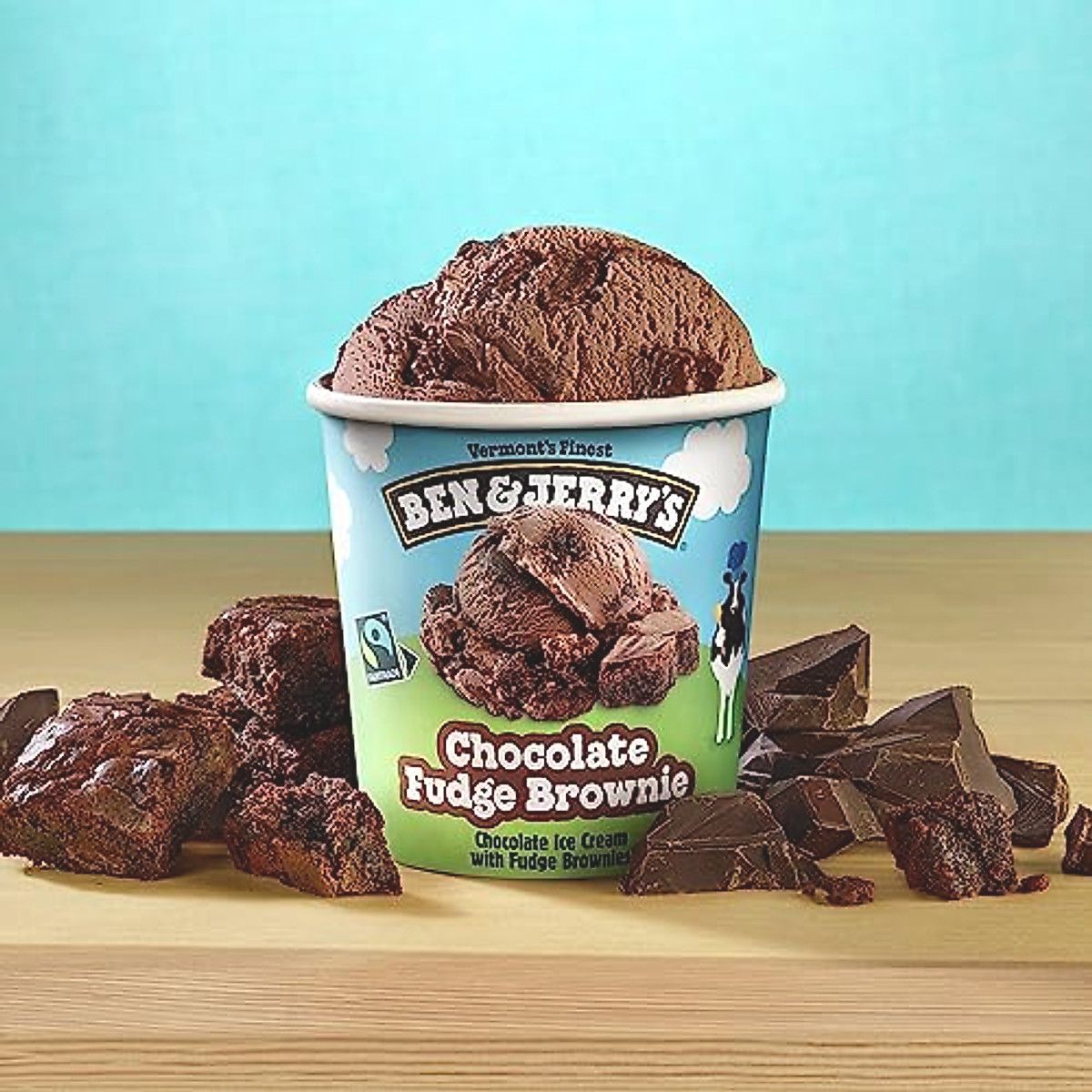 Ben & Jerry's Chocolate Fudge Brownie Ice Cream Pint Non-GMO 16 oz