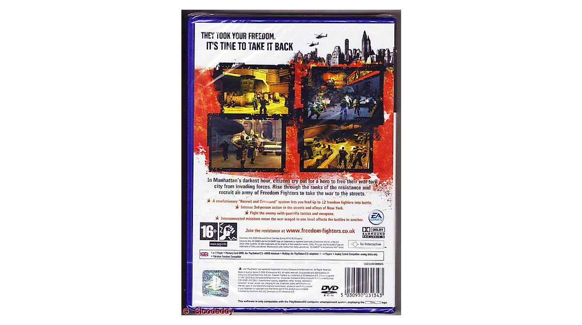 Freedom Fighters PS2 Game by Electronic Arts - Tested & Working