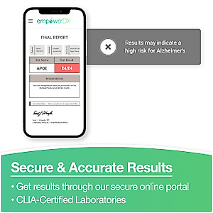 empowerDX APOE Gene Test, Easy at Home Mouth Swab Test for Alzheimer’s Disease and Dementia Risk, Ages 18+
