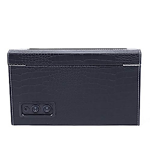 WANLECY 4+6 Watch Winder, Luxury Automatic 2 Motor Watch Winder Crocodile Pattern Display Case Storage Super Quiet for Lady and Men