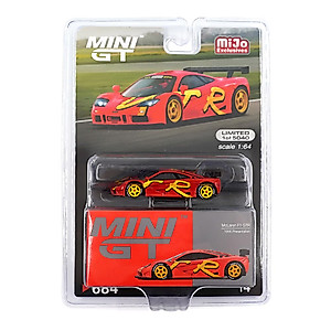 True Scale Miniatures McLaren F1 GTR Red with Yellow Graphics 1996 Presentation Limited Edition to 5040 Pieces Worldwide 1/64 Diecast Model Car