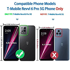 Anloes 3-in-1 Heavy Duty Shockproof Case for T-Mobile Revvl 6 Pro 5G - Rugged Bumper, Dustproof Protection (Black)