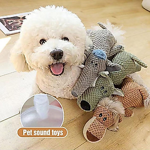 Wowpetsmart Invincible Chewanimals, Wowpetsmart for Heavy Chewers, Wowpetsmart Dog Chew Toys, Chewanimal - Designed for Strong Chewers, Interactive Fun and Squeaky Stuffed Plushy Dog Toy (3PCS)