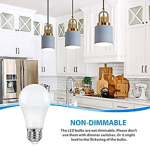 ASOMST A19 LED Light Bulbs, 100 Watt Equivalent, 5000K Daylight White 1100Lumen Bulbs 11W, Non-Dimmable Frosted Lighting E26 Base, CRI 85+, 25000+ Hours Lifespan, No Flicker, Pack of 4