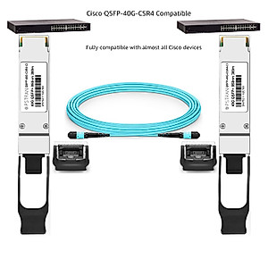 OPSTRAN 40GBASE-CSR4 QSFP+ Optical Transceiver Module Compatible with Cisco QSFP-40G-CSR4 Meraki MA-QSFP-40G-CSR4 40G QSFP+ CSR4 850nm 400m DDM MTP/MPO-12 MMF