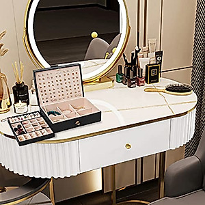 Zumier Jewelry Box for Women,Jewelry Organizer with PU Leather for Ring,Necklace, Earring Organizer Box for Birthday Christmas Valentine Gifts-Black