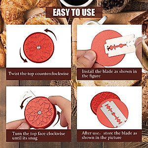 XINBADA Bread Lame Dough Scoring Tool -Ufo Aluminum alloy Material Lame Bread Tool with 5 Blades & Leather Storage Bag, Perfect for Bakin Sourdough Scoring Tool