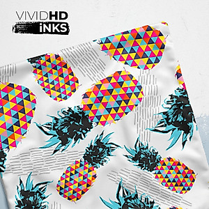 iiRov Summer Design Ink-Fuzed Decorative Throw Pillow - Retro Summer Pineapple v3