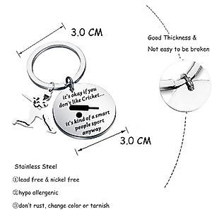 Gzrlyf Cricket Keychain Cricket Player Gifts Funny Cricket Gifts for Cricket Lovers Cricket Theme Gifts for Cricket Coaches (smart sport Cricket)