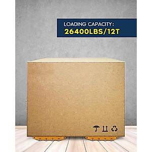 FAHKNS Machinery Moving Skate Heavy Duty Machinery Skates Cargo Mover 12T Machine Skates with 360° Rotation Cap 6 Steel Rollers for Heavy Duty Industrial Moving Equipment(Yellow)