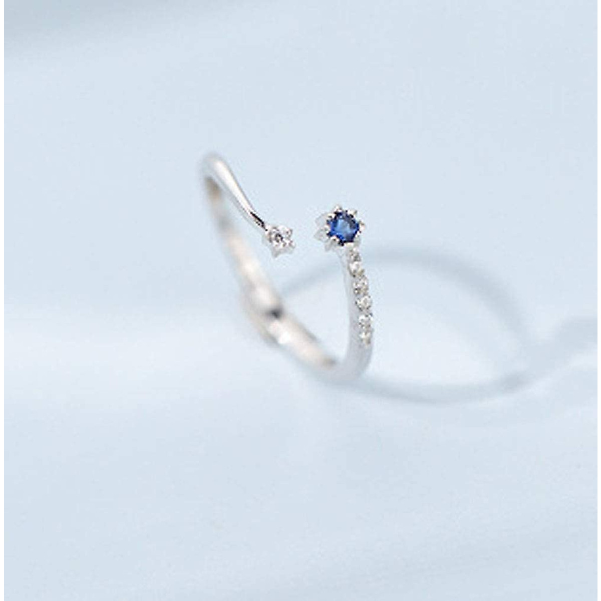 Celway Matching Friendship Rings for 2 Best Friends Sun and Moon Star Ring Bff for Womens Sterling Silver Band