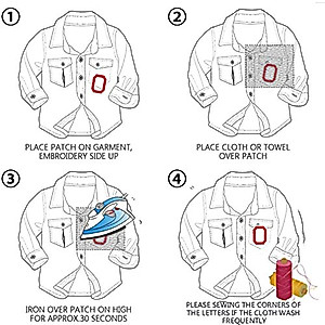 Iron on Letter Patches 52 Pieces,bfuee Letter Patches Alphabet Embroidered Patch A-Z,for Hats Shirts Jeans Bags Black