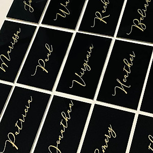 50Pcs Black Acrylic Table Place Card for Wedding DIY Table Seating Cards Wedding Supplies Decoration