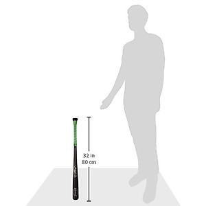 Louisville Slugger WBM9271-BKL M9 Maple C271 Black Lizard Skins Wrap Baseball Bat, 32-Inch/31-Ounce