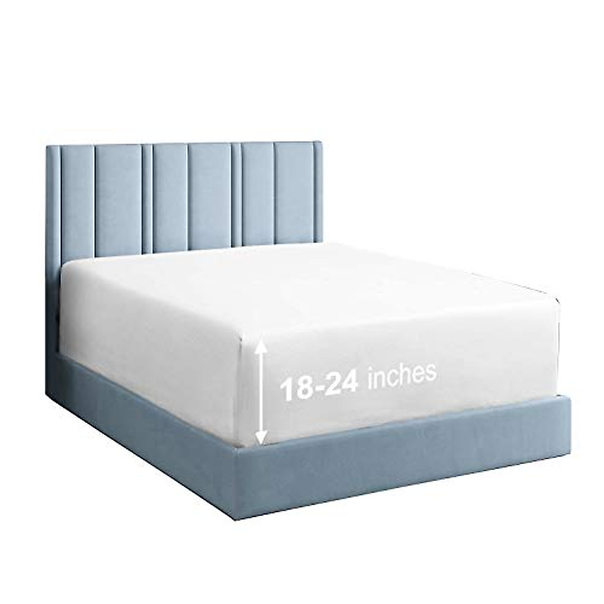 California King Extra Deep Pocket Sheets Sets 4 Piece, Extra Deep Pocket Sheets 400 Thread Count 100% Egyptian Cotton Extra Deep Pocket Fitted Sheet Fit Upto 18 to 24 Inch High Mattress White Solid