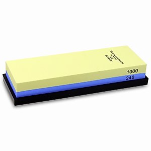 Rockingham Forge SUPERSHARP 2-in-1 Combination Whetstone, 240/1000 Grit Knife Sharpening Stone, Non-Slip Base, 18 x 6 x 3 cm – COARSE/Medium