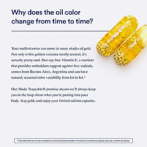 Ritual Multivitamin for Men 18+ with Zinc, Vitamin A and D3 for Immune Function Support*, Omega-3 DHA, B12, K2, Gluten Free, Non-GMO, Mint Essenced, 30 Day Supply, 60 Vegan Capsules