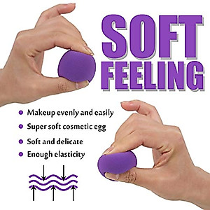 Makeup Sponge Blender Beauty Sponge Set 12pcs and Beauty Foundation Sponge Blender Holder 1PCS,Blending Sponges Cosmetic Puff Flawless for Cream, Liquid Foundation & Powder,Gift for Women