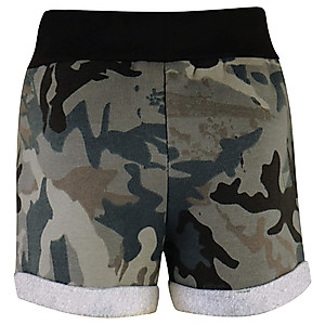 Kids Girls Shorts Fleece Camouflage Charcoal Summer Hot Short Dance Gym Pants