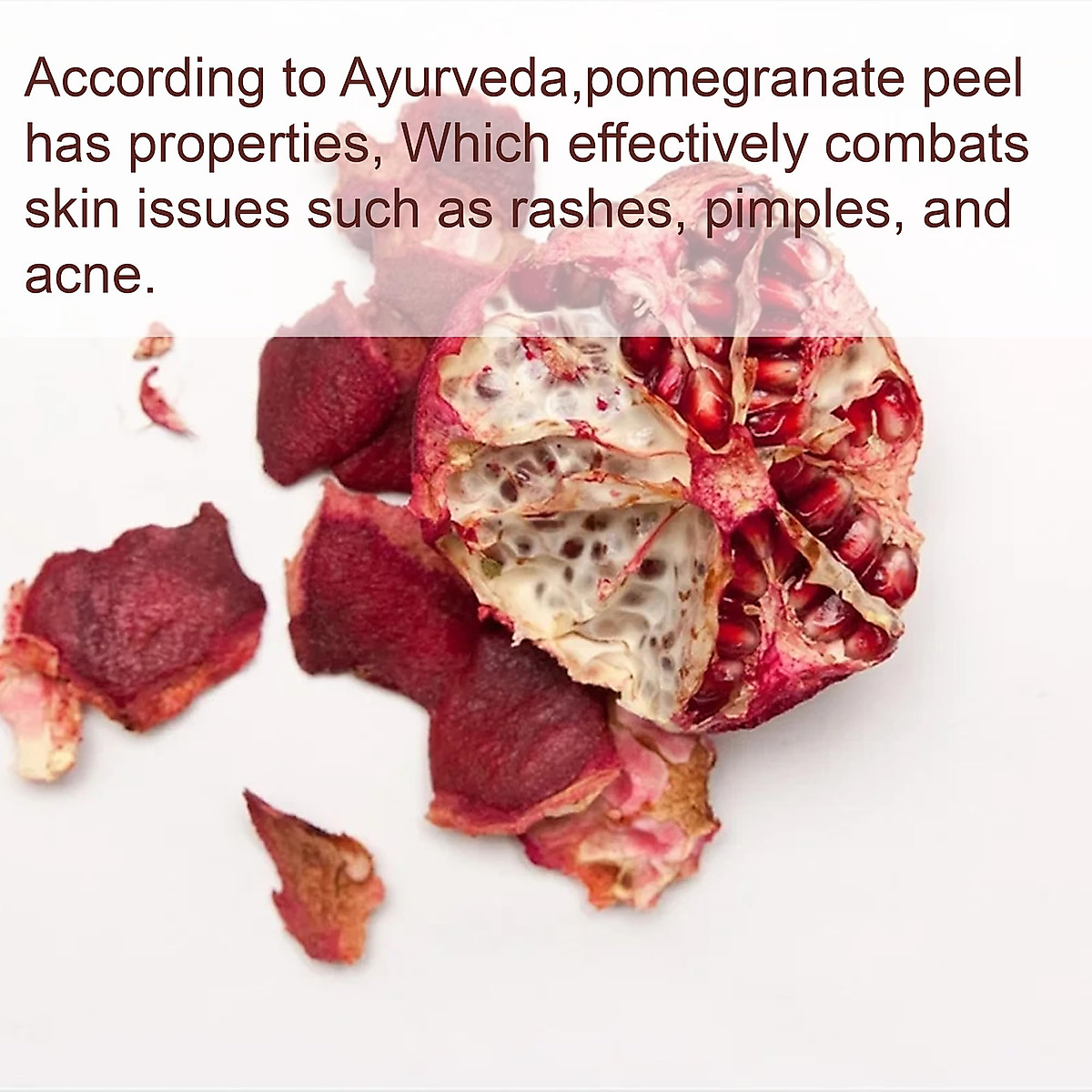 minature Pomegranate Peel Powder (Punica granatum) | 100% Pure and Natural | 227g(8oz) (1/2 lb) | Non-GMO | Rich in anti-oxidants and Vitamin C| Skin and Hair Mask | Resealable Zip Lock Pouch