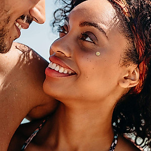 Pierced Owl Internally Threaded CZ Crystal Paved Sunburst Dermal Anchor Top (Silver Tone)