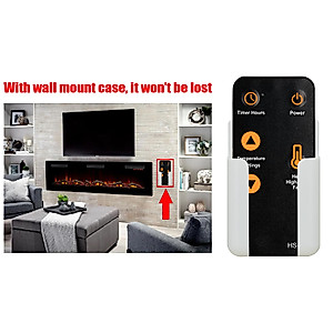 Compatible with Heat Surge Electric Fireplace Stove Heater Infrared Remote Control W Fan Op W17 W1B Item # 300001002 HS-30001002