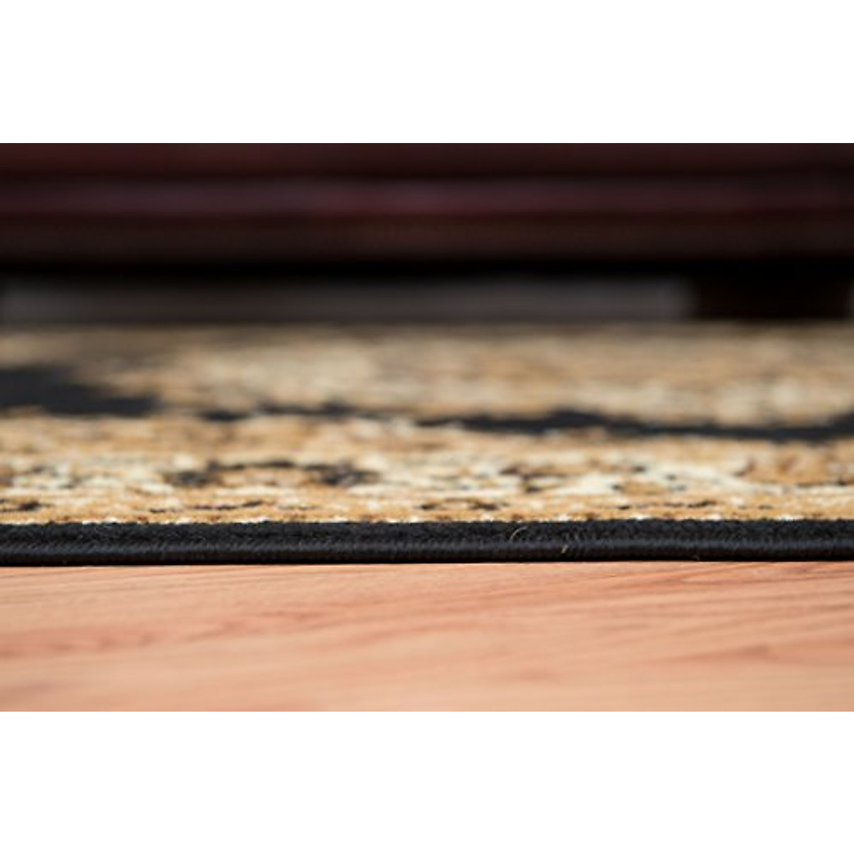 United Weavers Dallas Floral Kirman Area Rug - Black, 8x11, Traditional Indoor Floor Rug with Jute Backing