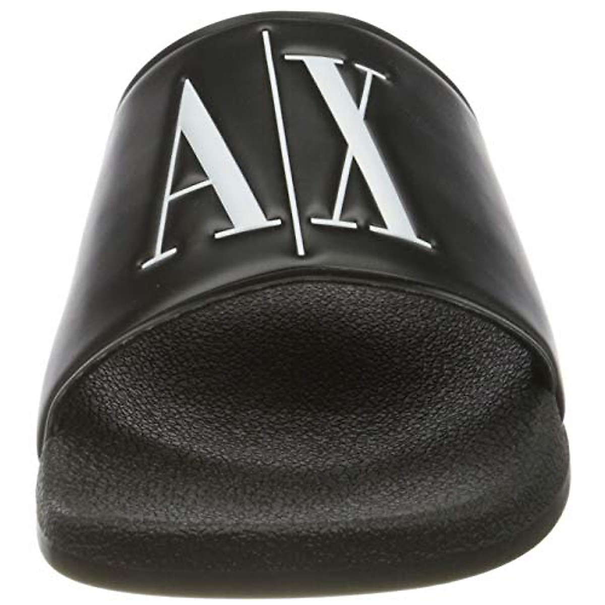 A|X Armani Exchange Men's Icon Logo Pool Slide Sandal, Nero, 10