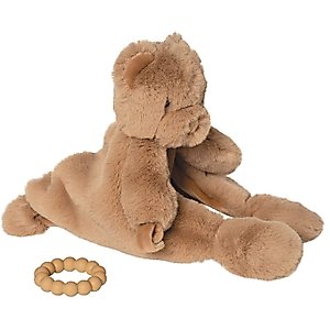 Manhattan Toy Sleepy Time Bear Plush Baby Lovie Blankie with Removable Silicone Teether Ring