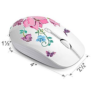 JUHOO Wireless Mouse with Nano Receiver for PC, Laptop, Notebook, Computer, MacBook, Less Noise, Portable Mobile Optical Mice