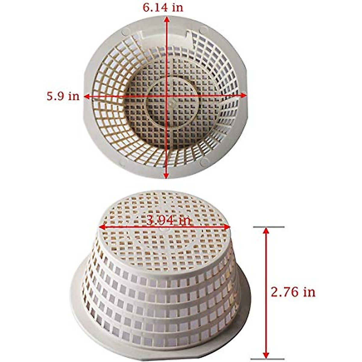 Skimmer Basket for Above Ground and in Ground Swimming Pool Replacement Parts Compatible with Swimline Hydrotools 8928 Olympic ACM88 (Pack of 2)