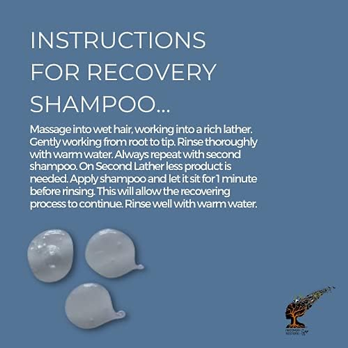 Recover Restore Gro Hydrating Shampoo | All hair types | Hair Growth | Sulfate Free | Vegan | Aloe Vera base | 8oz.
