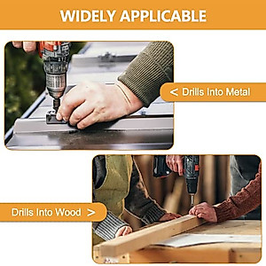 VIGRUE 310 Pcs #6 1/2'' to 1'' #8 1/2'' to 1-1/2'' Wood Screws Black Oxide Coated Stainless Steel Flat Head Phillips Drywall Screw Assortment Kit, Self Tapping Screws Kit in 8 Sizes