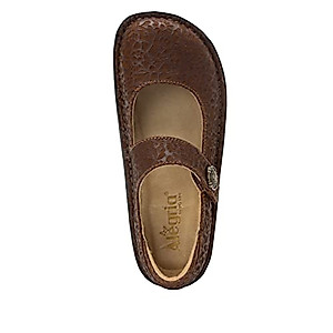 Alegria Women's Paloma Mary Jane Nurse Shoe Clogs Comfort Leather Delicut Tawny 8-8.5 M US