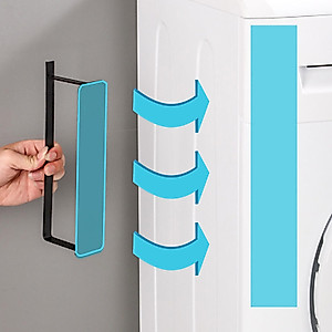 Curject Magnetic Laundry Hanging Rod,Magnetic Hanging Rack,Magnetic Laundry Hook,Magnetic Laundry Organizer,Magnetic Laundry Valet Hanging Rod, Magnetic Hanger Holder for Laundry Room (White)