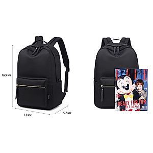 Abshoo Lightweight Classic Nylon Daypack Waterproof Womens School Backpack For Teen Girls Bookbag (Black)