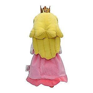 RGVV Super All Star Collection Princess Peach Plush Multicolor Pink Skirt Yellow Hair and Crown 10.6“