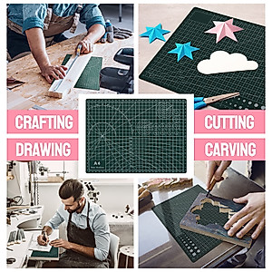 Silicone Art Mat, Silicone Mats for Crafts - Silicone Painting Mat with A4 Cutting Mat, Silicone Artist Mat with Cup for Art, Handmade, Crafts, Sewing and Scrapbooking (Pink)