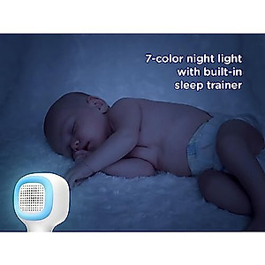 Hubble Connected Nursery Pal Cloud Smart Connected, Wi-Fi Enabled Baby Monitor with 5-Inch HD Color Parent Unit Viewer, Soothing Sounds and White Noise, 7-Color Night Light, Wall Mount, White