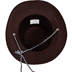Funny Party Hats Brown Felt Cowboy Hat for Kids and Babies - Western Party Hat - One Size Fits Most