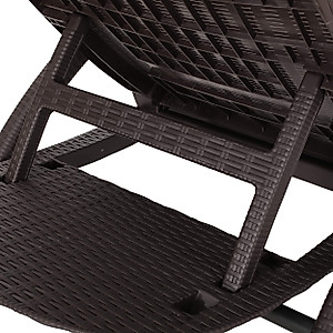 Christopher Knight Home Blanche Outdoor Faux Wicker Chaise Lounge, Dark Brown