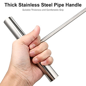 38cm Utility Tool Stainless Steel Manhole Cover Hook T Hook Manhole Tool Manhole Lift Hooks T- Handle Meat Boning Hook for Trampoline Pull Springs Open Manhole Covers Hook Tool