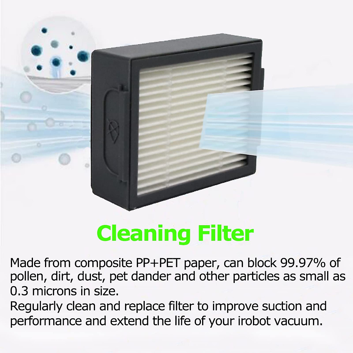 Replacement Parts for iRobot Roomba i3 i3+ i4 i4+ i6 i6+ i7 i7+ i8 i8+ j7 j7+ Plus,I & j Series Vacuum Cleaner, 4 Vacuum Bags, 2 Roller Brushes, 3 Edge Brushes, 3 Filters Included