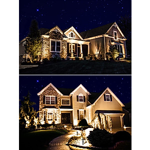 ZUCKEO 10W Outdoor Spotlights LED Spot Lights Dusk to Dawn Photocell Light Sensor, 120V Landscape Lighting Electric Spotlight Plug in Flag Pole Light for Yard House Garden Decor, 3.94FT Cord 3000K