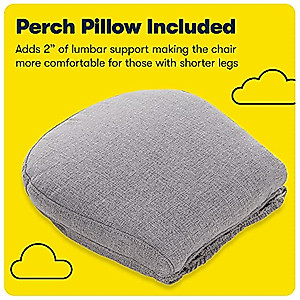 Serta Works Executive Office Chair with Back in Motion Technology, Seamless Light Gray Fabric