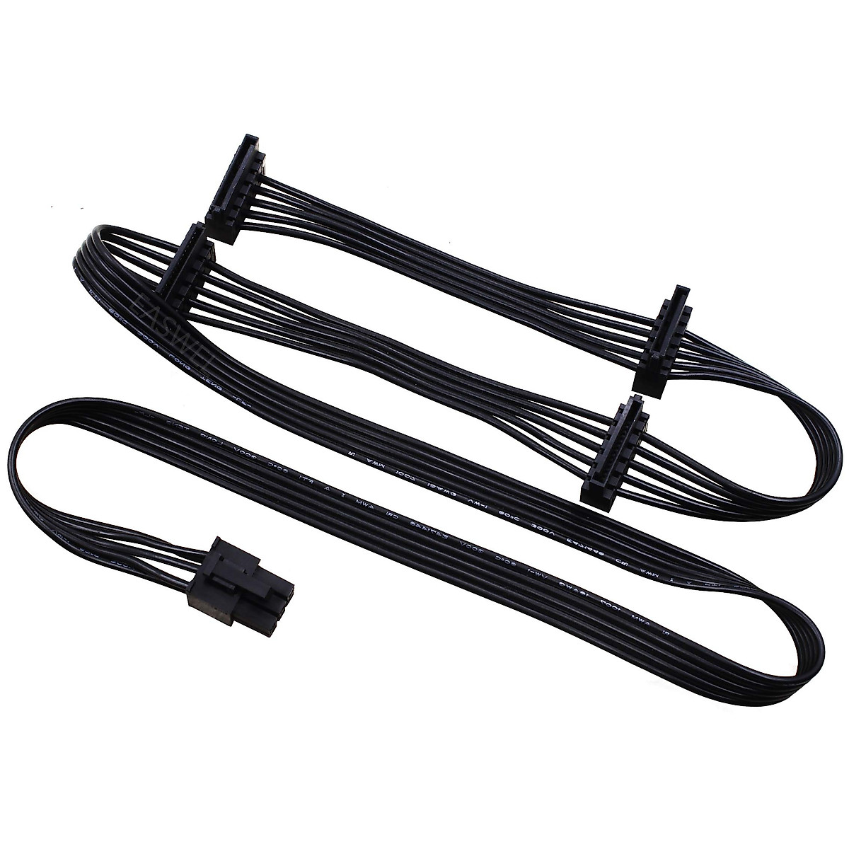 EASWEL PCI-E 6Pin 1 to 4 SATA Power Supply Cable for Corsair RM1000x RM850x RM750X PSU