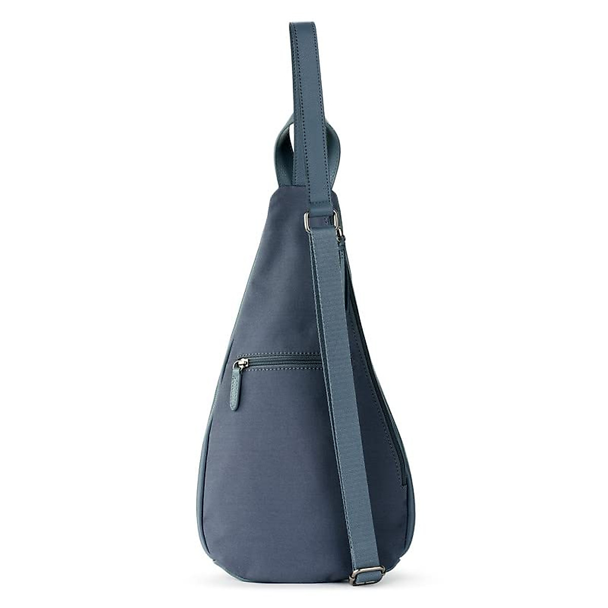 The Sak Geo Sling Backpack in Leather, Convertible Design, Maritime