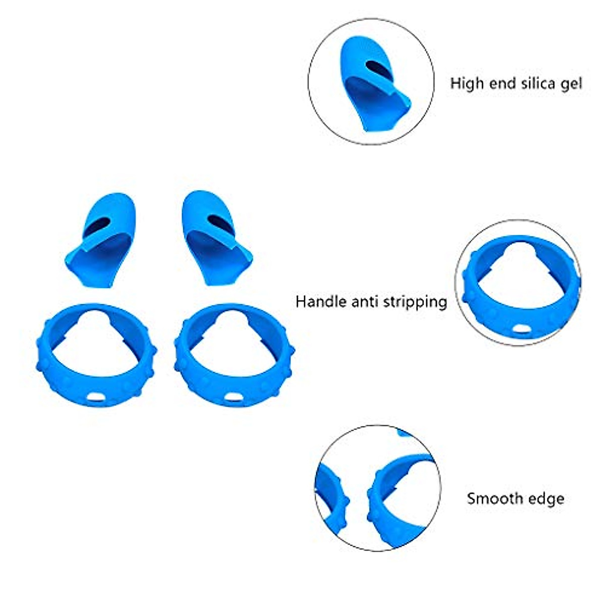 RINAMK 1 Pair Silicone Protective Dust Protective Ring Replacement for Controller for Oculus Oculus Quest/Rift S VR Controller, Blue